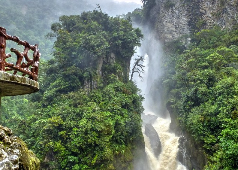 Pailon Del Diablo Waterfall in Ecuador