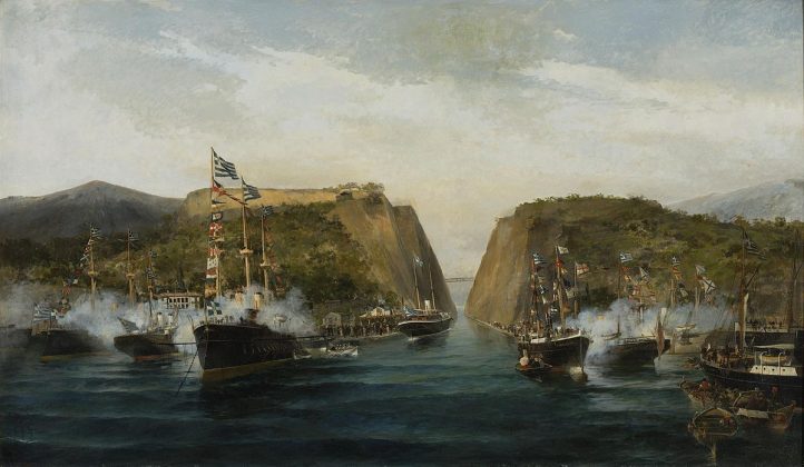 Corinth Canal - Connects Gulf of Corinth to the Saronic Gulf